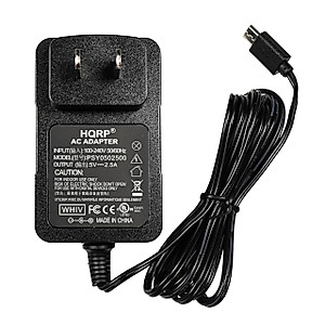 HQRP 5V 2.5A AC Adapter Power Supply Compatible with Raspberry Pi 3 Model B B+ A+ Plus; Banana Pro [UL Listed] Plus HQRP Euro Plug Adapter
