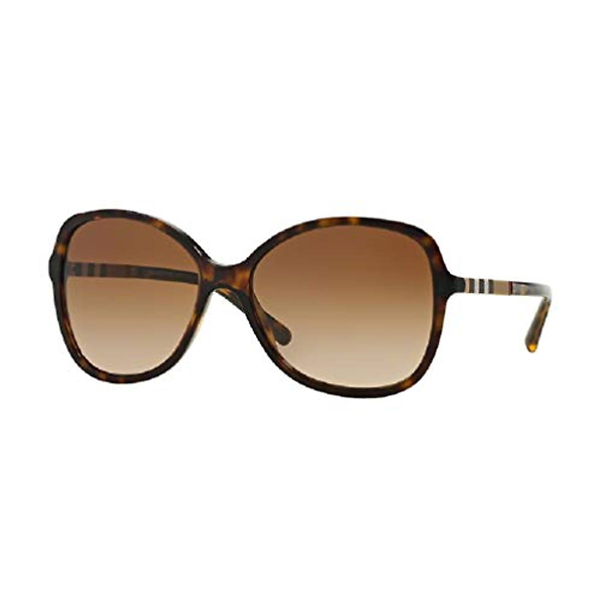 BURBERRY BE4197 300213 58M Dark Havana/Brown Gradient Round Sunglasses For Women+ BUNDLE with Designer iWear Complimentary Care Kit