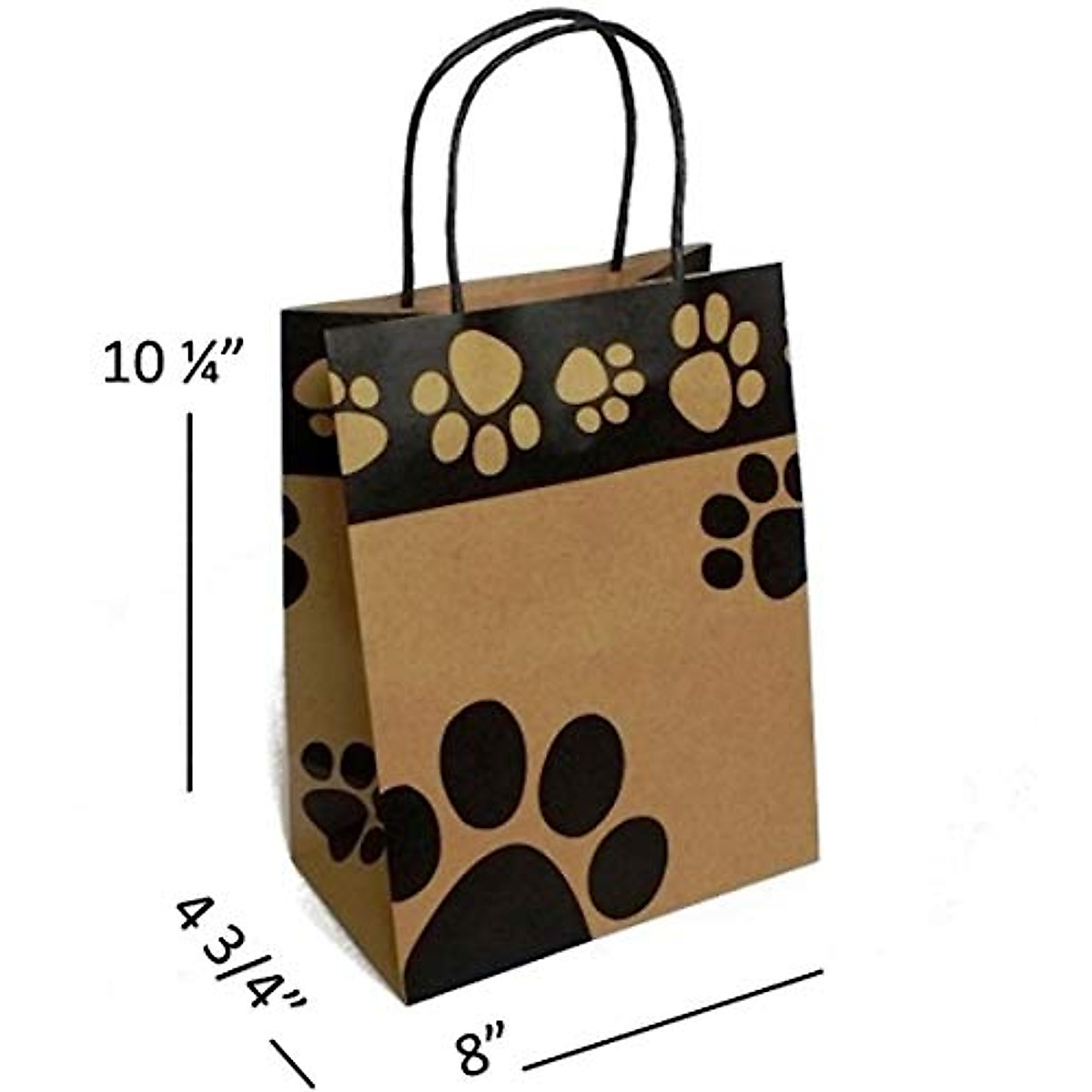 Gift Bags with Matching Tissue Paper and Gift Tags 6 Sets (PET PAWS)