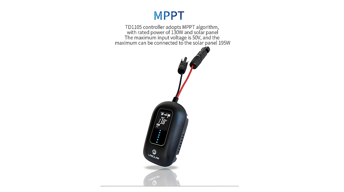 10 Amp Solar Charge Controller with LCD & Temp Sensor