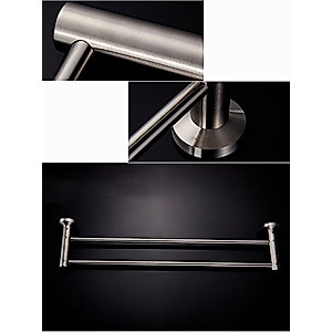OMOONS Bathroom Towel Bar Double,Towel Rack,Bathroom Shelf/40Cm