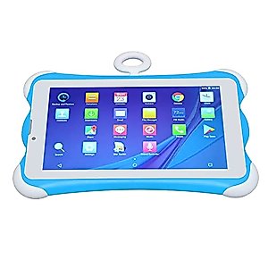 Shanrya 7 Inch Toddler Tablet, Animation 3 Card Slots Kids Tablet 7 Inch HD Screen Long Battery Life for Education (US Plug)