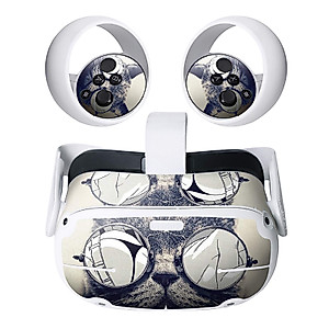 Puseky Stickers Skin Fingerprint-Proof Decal Wrap Cover for Oculus Quest 2 VR Headset Accessories