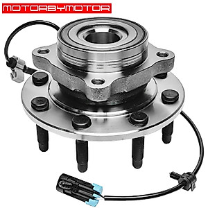 MotorbyMotor 515058 Front Wheel Bearing & Hub Assembly 4WD with 8 Lugs ABS Fits for Chevy Silverado 1500 2500 3500 Avalanche Suburban 2500, GMC Sierra 1500 2500 3500 Yukon XL, Hummer H2