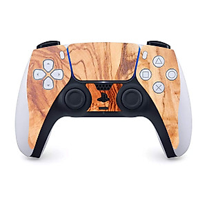 ITS A SKIN Skins Compatible with Sony Playstation 5 Console Disc Edition - Protective Decal Overlay stickers wrap cover - Marble Wood Design Cherry Mahogany