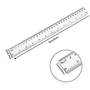 30 Packs Clear Plastic Ruler 12 Inch Straight Ruler with Centimeter and Millimeter, Metric Rulers Bulk for Kids Classroom School Office