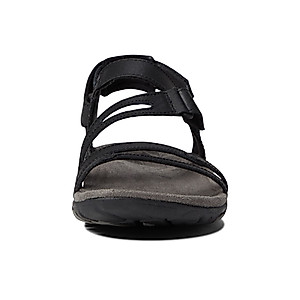 Merrell Sandspur Rose Convert Sandals for Women - Textile Lining with Slingback Design, Hook-Loop Closure, and Rubber OutsoleBlack 8 M