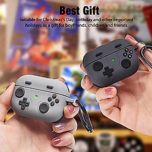 AirPod Pro 2 Case Cover, KOREDA Cool Game Player Design Case for Airpods Pro 2nd Generation/1st Generation (2022/2019), Funny Fashion Soft Silicone Protective Cover Skin with Keychain for Men Women