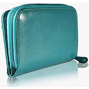 Kukubird New Girls / Ladies Medium Dachshund Cartoon Designs Purse Wallet - Blue