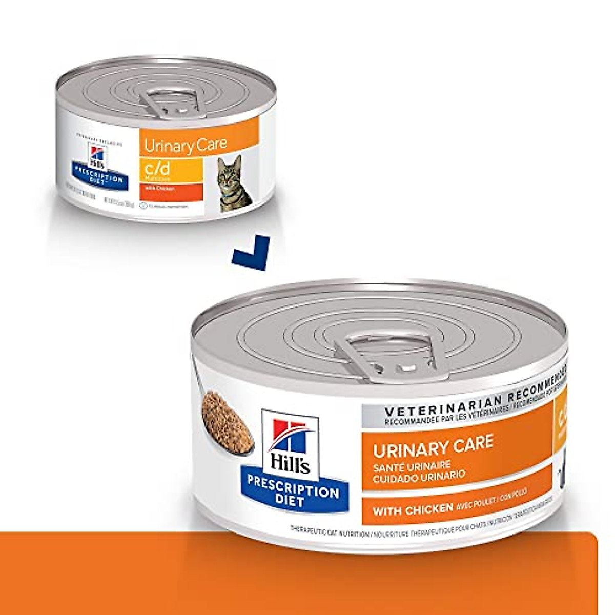 Hill's Prescription Diet c/d Multicare Urinary Care with Chicken Wet Cat Food, Veterinary Diet, 5.5 oz. Cans, 24-Pack