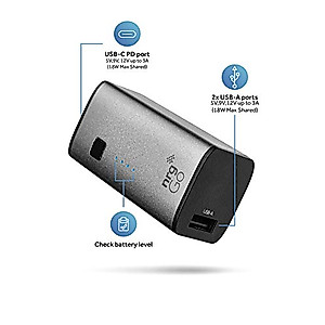 nrgGo Powerbank 5000 mAh Portable Charger, Mini Power Bank USB C, 18W PD Battery Pack 5000mAh, Battery Phone Charger for iPhone, Samsung and More