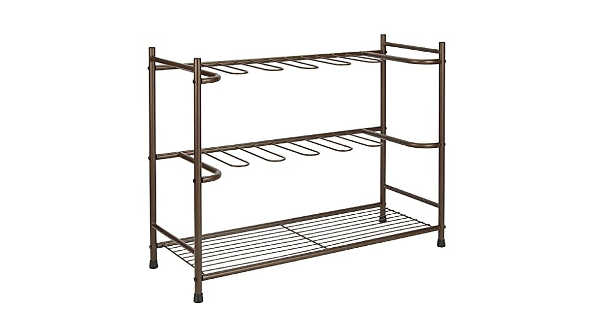 mDesign Boot Storage Rack - Organize 6 Pairs Stylishly