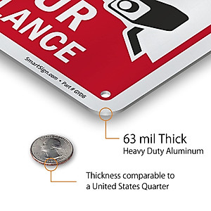 SmartSign 18 x 12 inch “Danger - Authorized Personnel Only, No Trespassing, 24 Hour Surveillance” Metal Sign, 63 mil Aluminum, 3M Laminated Engineer Grade Reflective Material, Multicolor, USA-Made