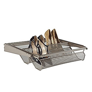 Closet Culture by Knape & Vogt 5.25 in. H x 23.50 in. W x 17.00 in. D Champagne Nickel Shoe Rack Kit for Closet System, 24
