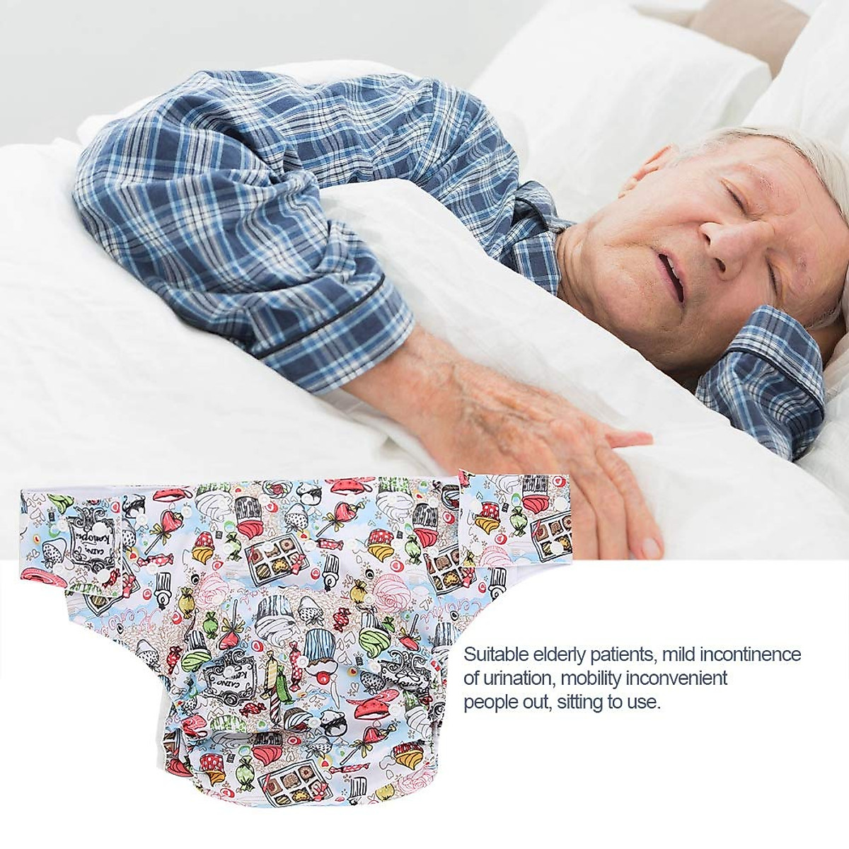 Reusable Nappies,Reusable Adult Cloth Diaper Washable Breathable Adjustable Pocket Diaper(Light )