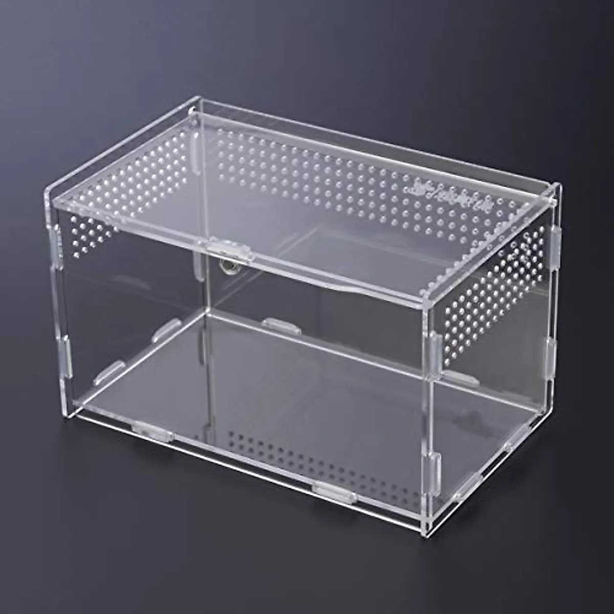 POPETPOP Reptile Tank 1Pc Reptile Box Portative Utility Reptile Box Feeding Case for Tortoise Spider Scorpion Snake Snail Terrarium