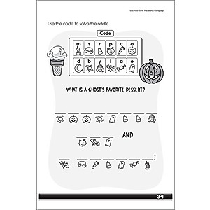 School Zone - My First Codes & Puzzles Workbook - Ages 6 to 8, 1st Grade, 2nd Grade, Activity Pad, Crossword Puzzles, Word Search, Riddles, and More (School Zone Little Busy Book™ Series)