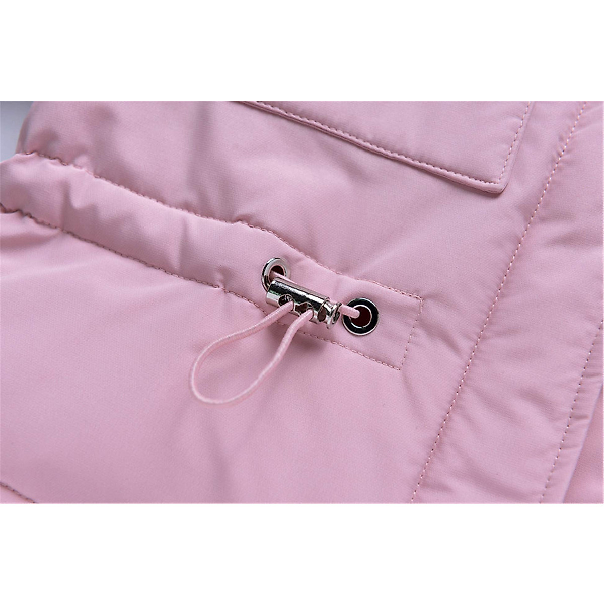 JELEUON Baby Girls Two Piece Winter Warm Hooded Snowsuit Puffer Down Jacket with Snow Ski Bib Pants Outfits