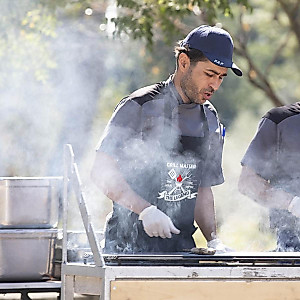 Oxpaynop Funny Grill Aprons for Men, Dad Apron for Grilling, Grill Master Gifts for Men BBQ Cooking Chef Gift for Birthday Fathers Day (Grill Master)