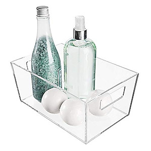 iDesign Clarity Wall Mount Nail Polish Storage Rack with 3 Shelves for Bathroom, Vanity, Closet, Bedroom, Set of 1, Bin-Small