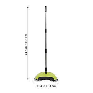 MUCKLILY Cleaning Sweeper 3 1 Hand Sweeper and Pan Cleaning Stick to Rotate - Push Cleaning Mop