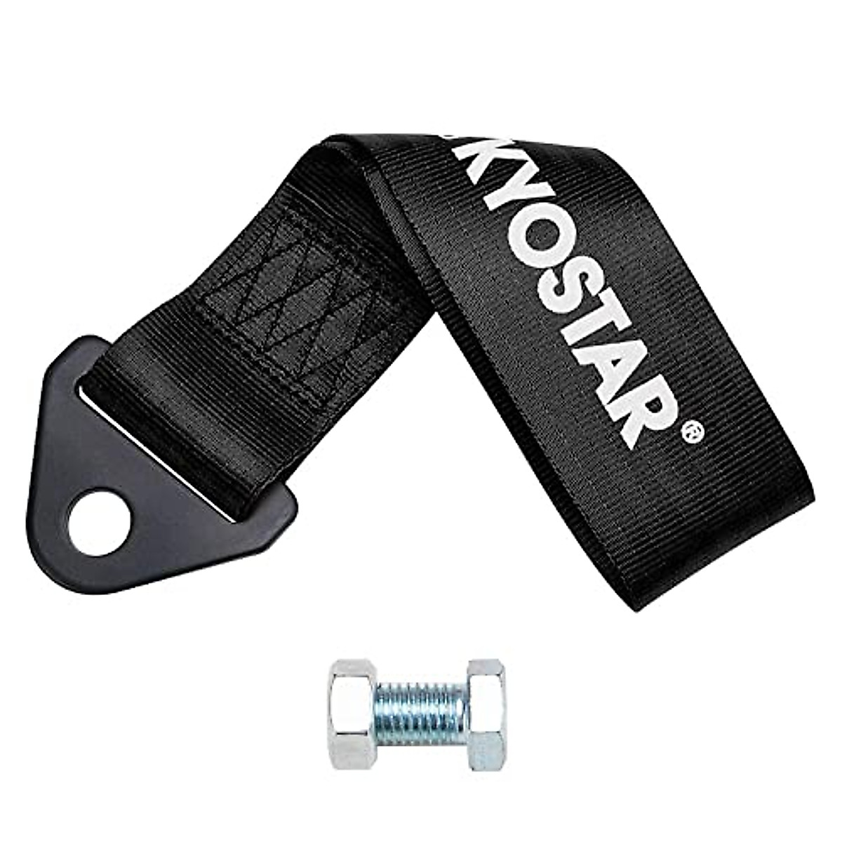Kyostar Front Bumper Tow Strap Cars JDM Strap Black 6037#
