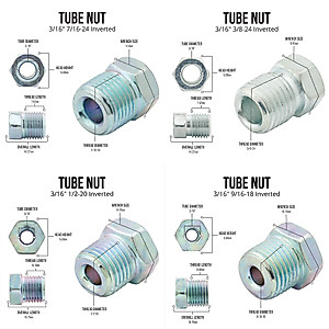 4LIFETIME Galvanized Steel Brake Line Kit - 3/16" x 25ft Replacement Set - Professional Grade OE Steel Tube, Corrosion-Resistant, Flexible 3/16 Brake Line – Comes with 16 Fittings for Easy Install
