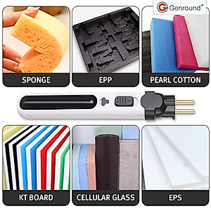 3 in 1 Foam Cutter, Genround Hot Wire Foam Cutter Electric Cutting Machine Hot Wire Foam Cutter Foam Cutting Pen Foam Cutting Tools for Polyethylene EVA Foam Carving, DIY Crafts