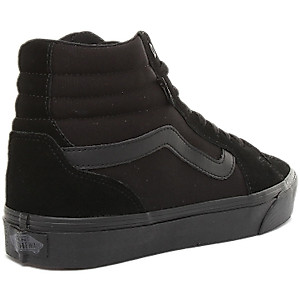 Vans Men's Hi-Top Trainers Sneaker, Suede Canvas Black Black, 12
