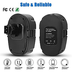 KUNLUN 2Pack 5.5Ah Lithium-ion Replacement Compatible for De Walt 18V XRP Battery for 18-Volt Battery DC9096 DC9098 DC9099 DE9039 DE9096 DE9098 DW9095 DW9096 DW9098 DE9503 DC9182 Cordless Tools