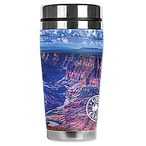 Mugzie "Grand Canyon" Stainless Steel Travel Mug with Insulated Wetsuit Cover, 20 oz, Black