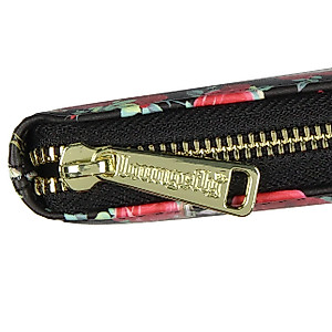 Loungefly Disney Beauty And The Beast Belle Roses Zip Around Wallet