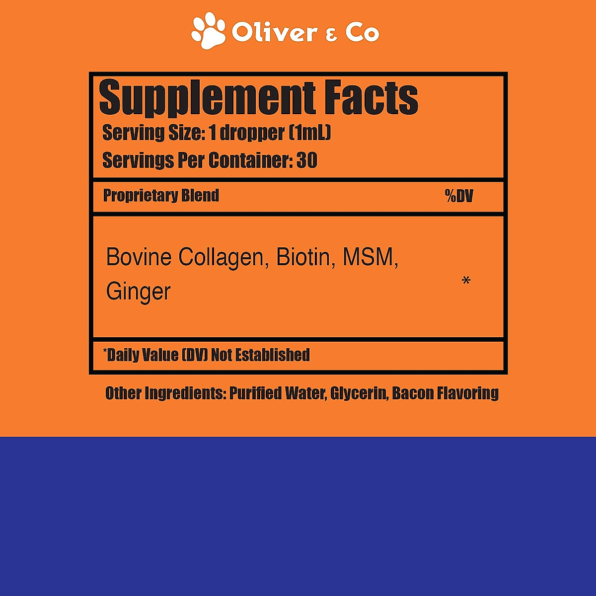 Collagen for Dogs - Dog Collagen - Liquid Collagen for Dogs - Itch Relief for Dogs - Dog Liquid Collagen - Liquid Collagen Dogs - Collagen Supplement for Dogs - Collagen Dogs - 1 fl oz - Bacon Flavor