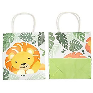 BLUE PANDA Small Lion Party Favors Bags for Jungle Safari Birthday Decorations (15 Pack)