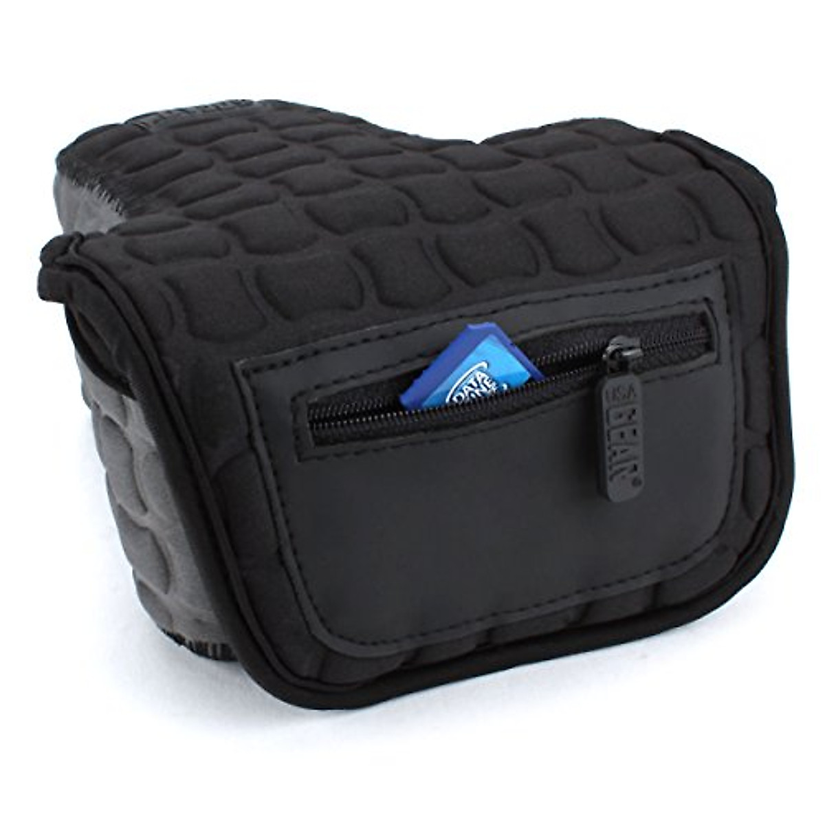 USA GEAR FlexARMOR X DSLR SLR Camera Case Sleeve with Deluxe Padded Neoprene Protection, Carabiner Clip and Accessory Storage - Compatible with Nikon D3400, Canon EOS Rebel SL2, Pentax K-70 and More