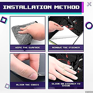 Console Controller Wrap - Black and Red Console PS5 Controller Skin Vinyl Sticker PS5 Console - PS5 Skins and Decals Video Game Console 5 Controller Accessories