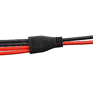 Faoyliye 10AWG SAE Y Splitter 1 to 2 SAE Extension Cable SAE DC Power Automotive Connector Cable for Solar Panel Battery Cars Tractor-40cm