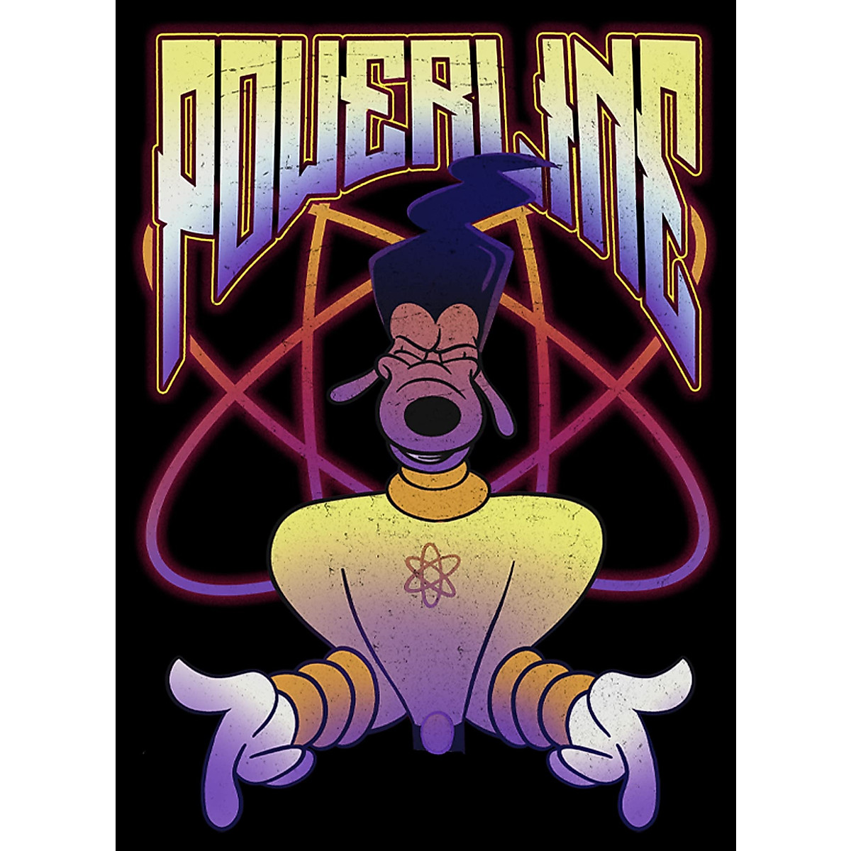 Disney mens Goofy Movie, a Powerline Jam T-shirt T Shirt, Black, X-Large US