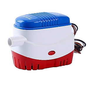 Amarine Made Automatic Bilge Pump Submersible Small Electric Boat Bilge Pump 12v 750gph Auto with Float Switch 3/4 inch Outlet Diameter, Bilge Pump for Boats