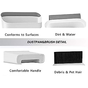 JGA JOGGING ARM Mini Dustpan and Brush Sets, Wisp Broom and Dustpan Set, Perfect Fit, Portable Handheld, for Keyboard, Bedroom, Bathroom, Kitchen Counter Camping Tent, BBQ, Coffee Table