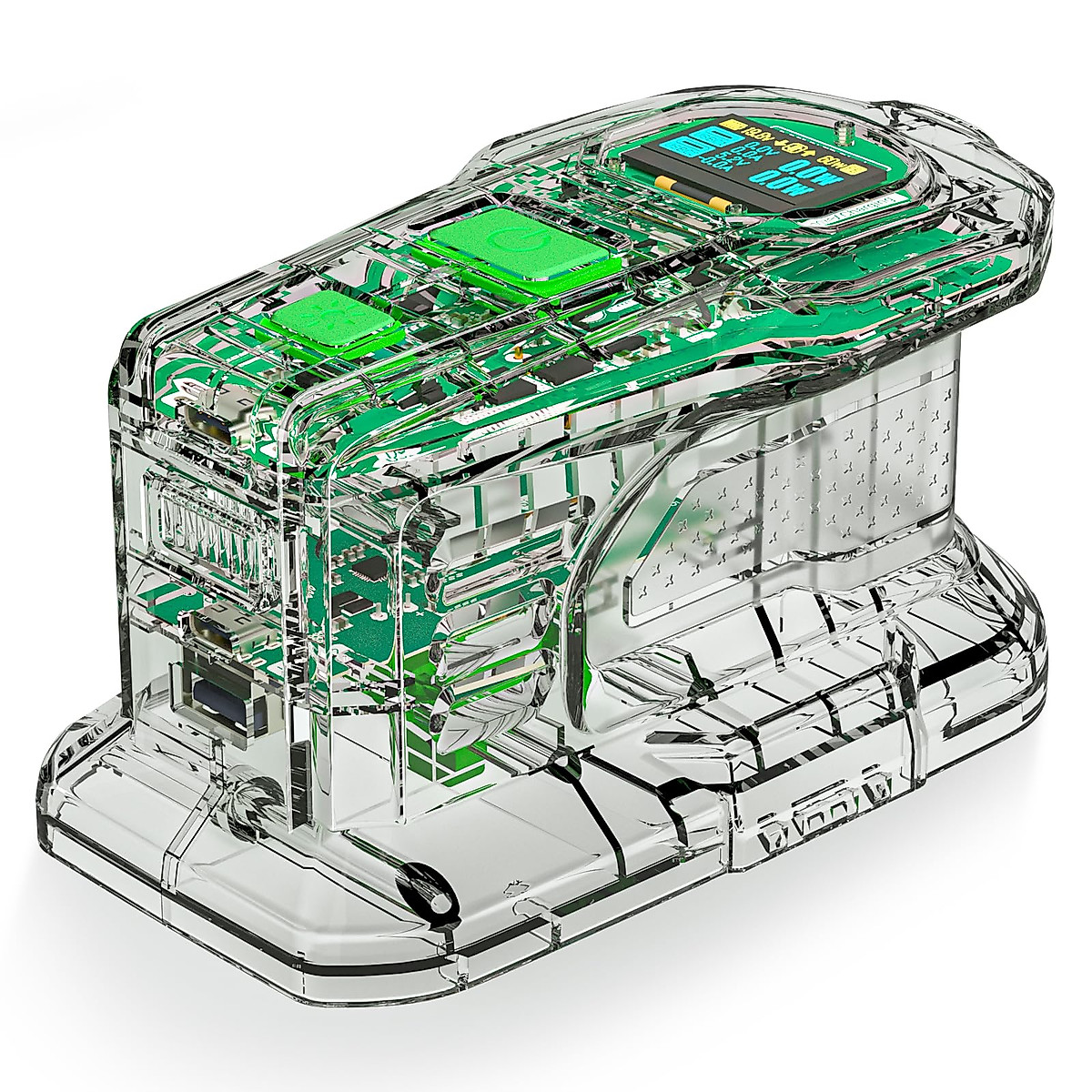 SYMIK 100W Charger & 145W Power Source for Ryobi 18V Batteries, Advanced Two-Way Charger & Portable Power Source w/OLED Screen for Ryobi 18 Volt Li-ion, 2 USB-C & 1 USB-A Port, LED Task Light (PSC)