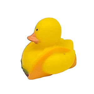 Cool Rubber Ducks (2") Standard Size. (12 Pack) Cute Duck Bath Tub Pool Toys. (Fast Food Rubber Duckies)