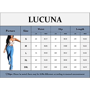 Women's Skinny Jeans Classic High Rise Stretch Bootcut Stacked Pull-On Denim Pants Long Trouser C-Blue