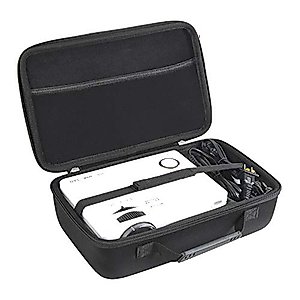 Hermitshell Hard Travel Case for QXK 2021 Upgraded 7500Lumens Mini ProjectorProjector/QKK Mini Projector 4500Lumens Portable LCD Projector (Case for Projector+Power Cable)