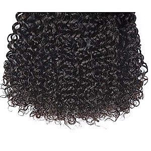 Hair Extensions, Wigs & Accessories Mongolian Kinky Curly Hair 3 Bundles With 4 * 4 Closure Lace Free Part Human Hair Weave 3 Bundles With Closure Non Remy Hair Extension for Women