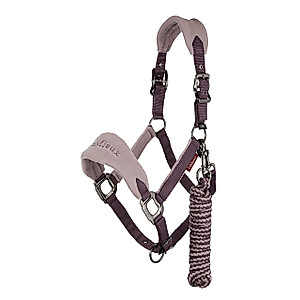 LeMieux Vogue Fleece Headcollar - Halter & Leadrope (Plum - X-Full)