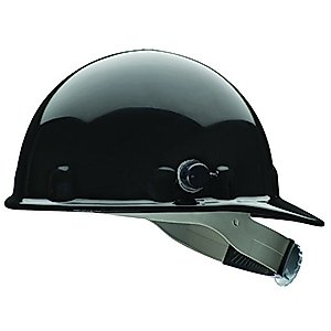 Fibre-Metal by Honeywell E2QRW11A000 Super Eight Ratchet Cap Style Hard Hat with Quick-Lok, Black, Medium