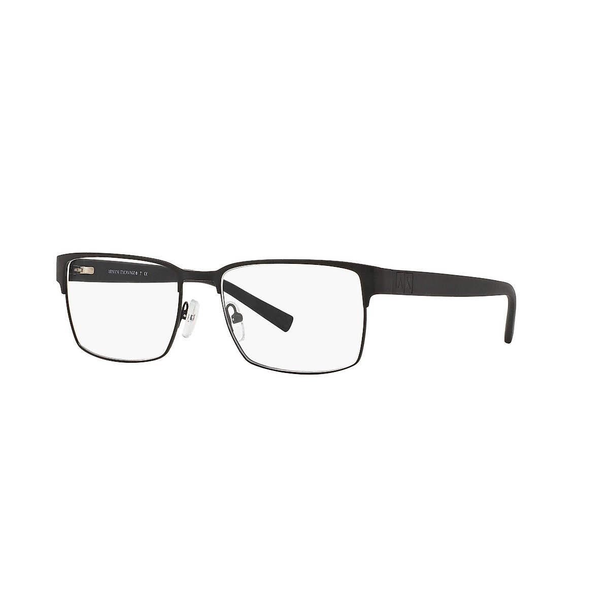 A|X ARMANI EXCHANGE Men's AX1019 Square Prescription Eyeglass Frames, Matte Black/Demo Lens, 54 mm