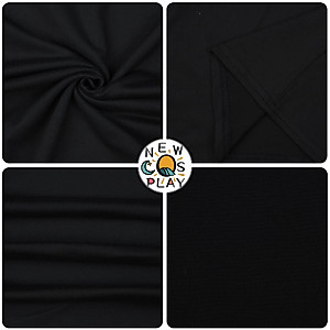 NEWCOSPLAY Women's Comfy Pajama Pants Casual Drawstring Palazzo Lounge Wide Leg Pants (Pure-Black, Large)