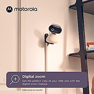 Motorola Baby Monitor PIP1500 Connect - 5" WiFi Video Baby Monitor with Camera, Wall Mount, HD 1080p - Smart Phone Nursery App, 1000ft Range, 2-Way Audio, Digital Pan-Tilt-Zoom, Room Temp, Lullabies